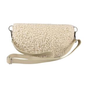 OBC Made in Italy Damen Teddyfell Tasche Plüsch Bauchtasche Hüfttasche