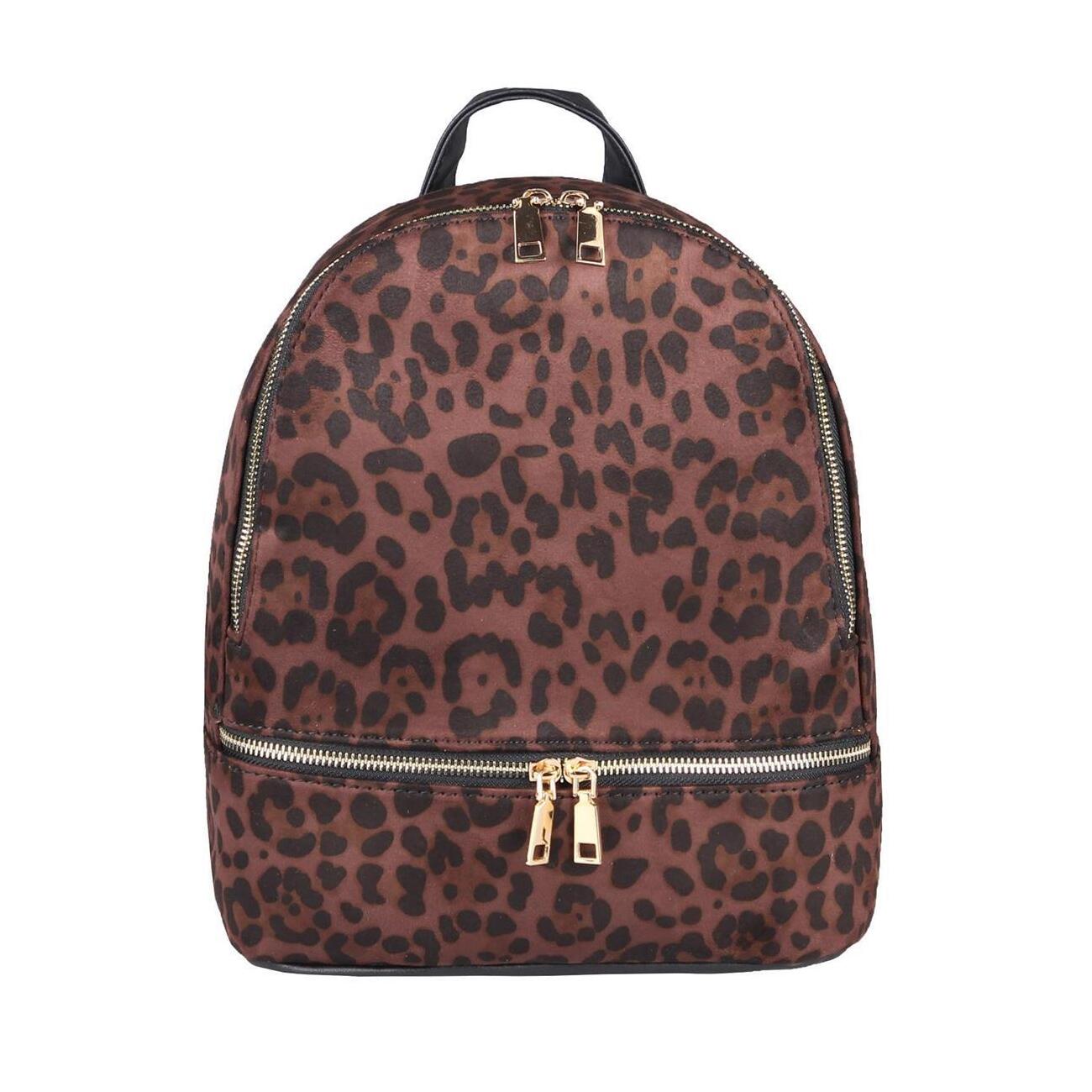 DAMEN Leopardenmuster Rucksack Backpack Cityrucksack Stadtrucksack LEO