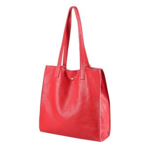 DAMEN LEDER TASCHE SHOPPER Schultertasche HOBO Bag Rot
